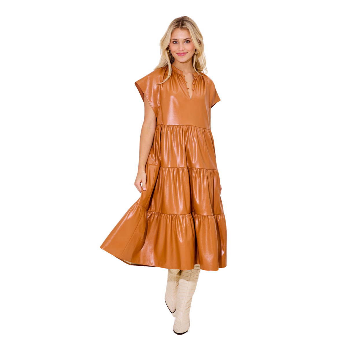 Pippa Dress in Caramel – Fairley Fancy