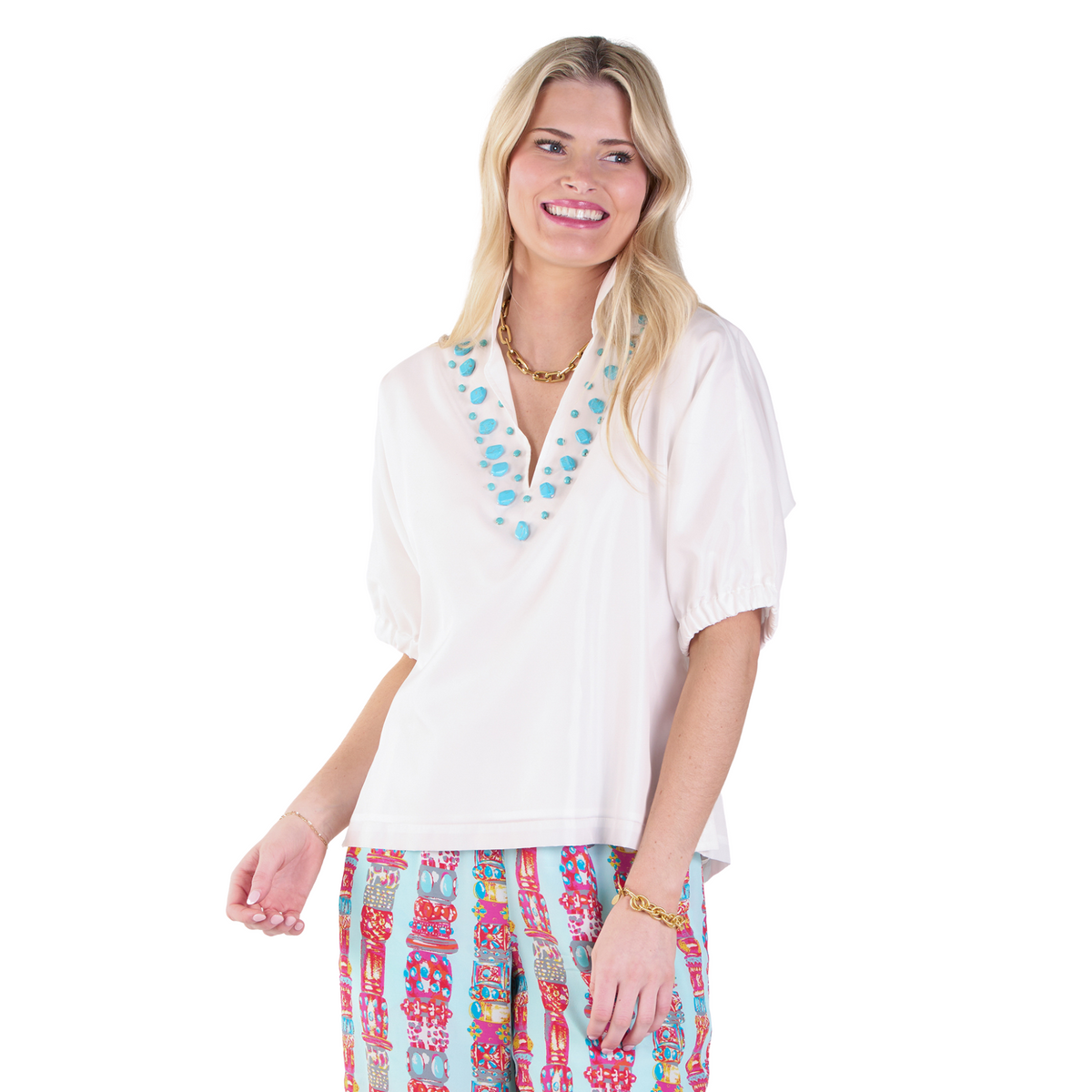 Poppy Top in White – Fairley Fancy