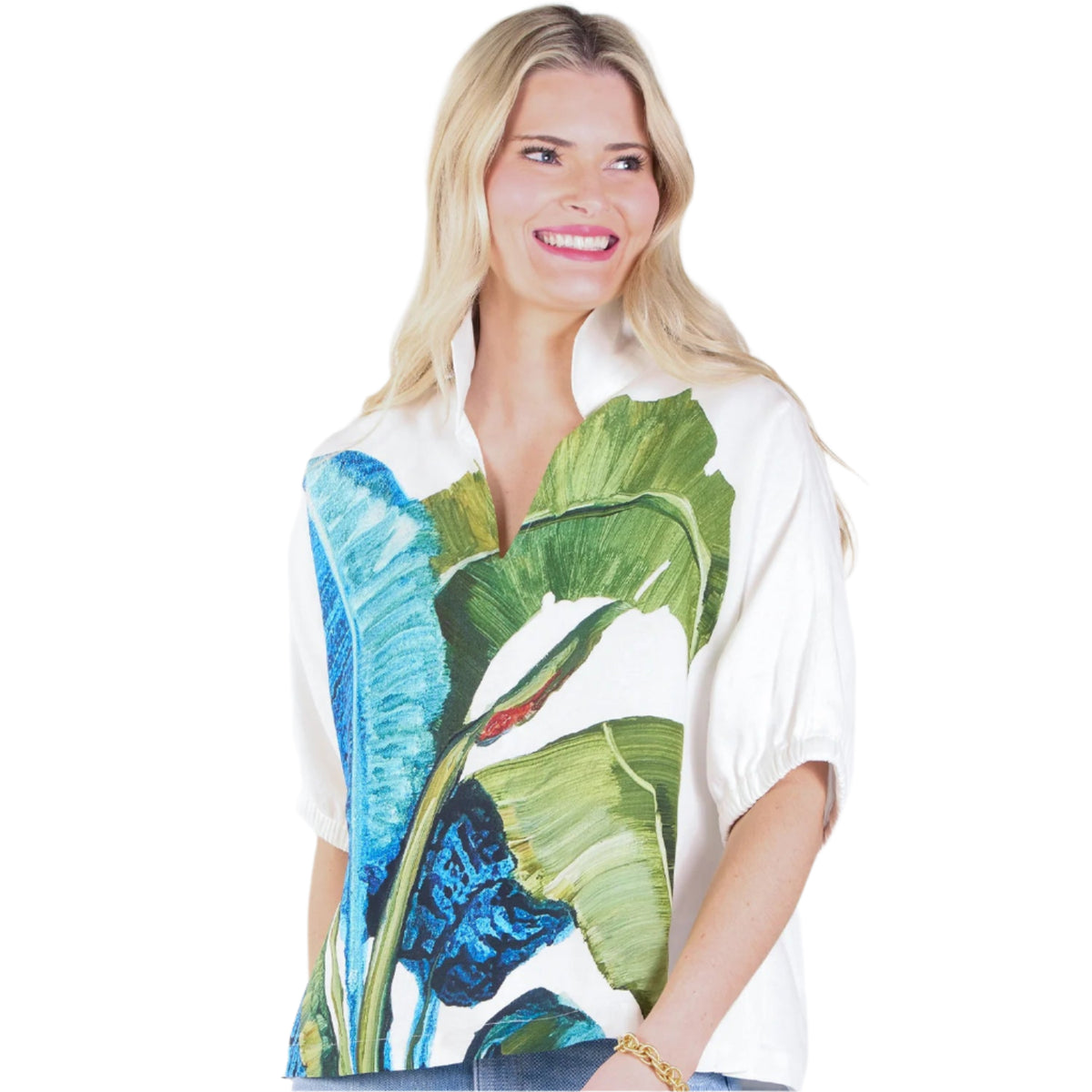 Poppy Top in Bellamy Leaves – Fairley Fancy
