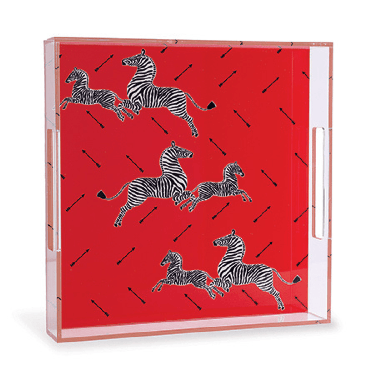 Zebra Red Lucite Tray – Fairley Fancy